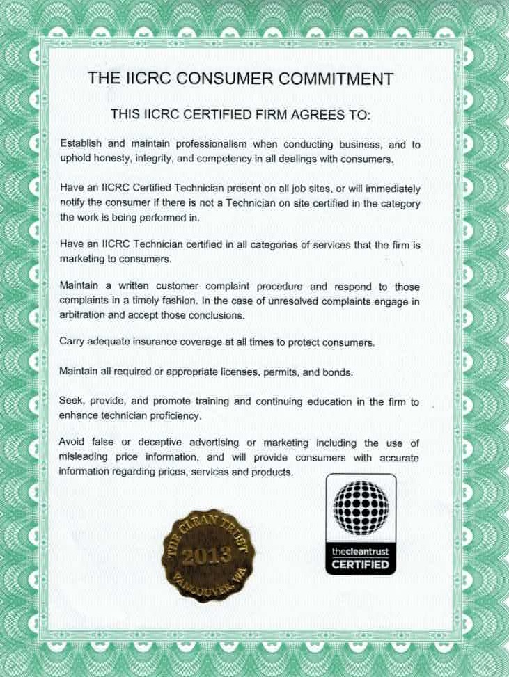 INDUSTRY CERTIFICATION - Emergency Cleanup - Water, Fire, Smoke, Mold ...