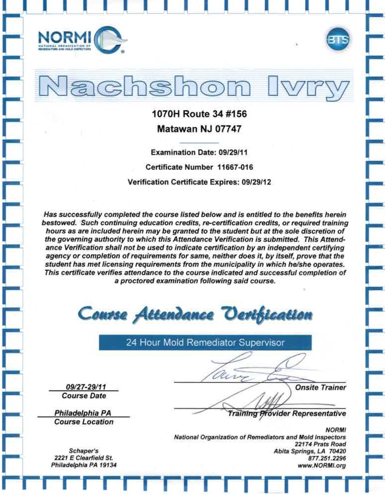 INDUSTRY CERTIFICATION - Emergency Cleanup - Water, Fire, Smoke, Mold ...